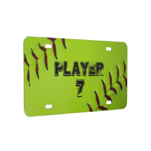 Personalized softball license plate | Zazzle