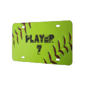 Personalized softball license plate | Zazzle