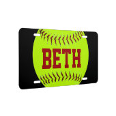 Personalized Softball License Plate | Zazzle