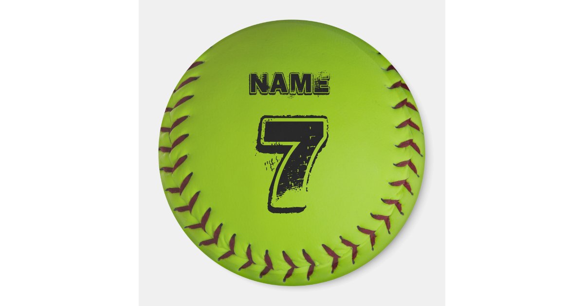 Personalized Softball Magnet | Zazzle