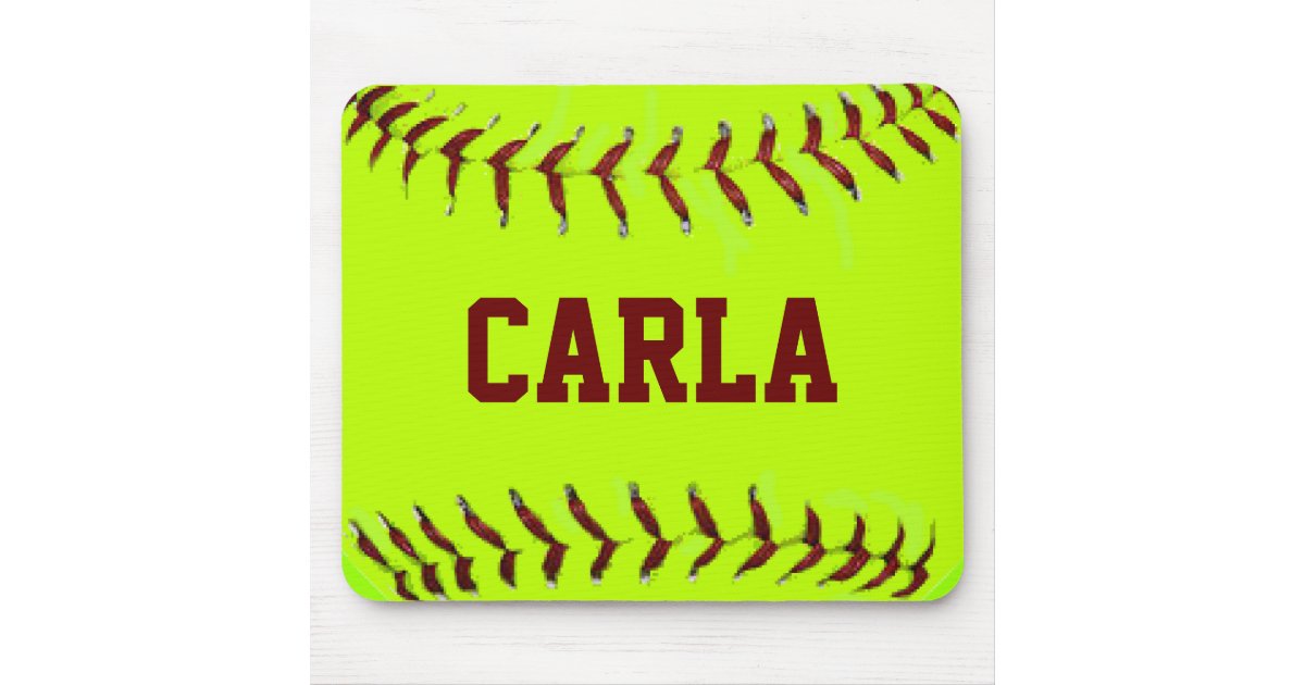 Personalized Softball Mousepad | Zazzle
