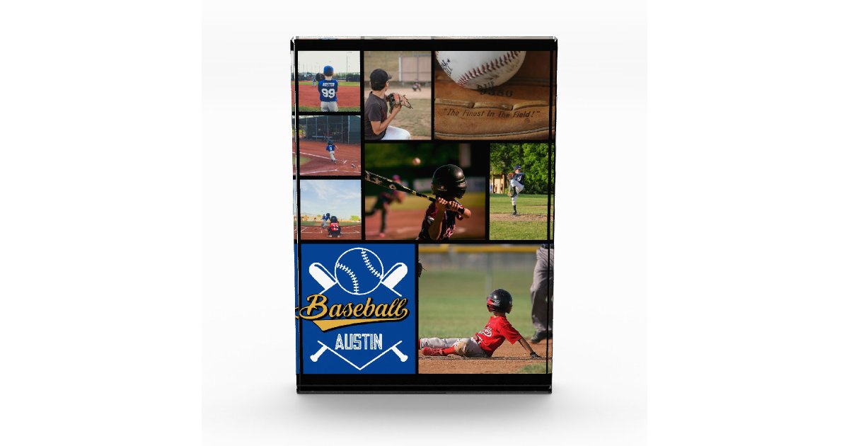 Personalized Softball Photo Collage Name Team # Acrylic Award | Zazzle