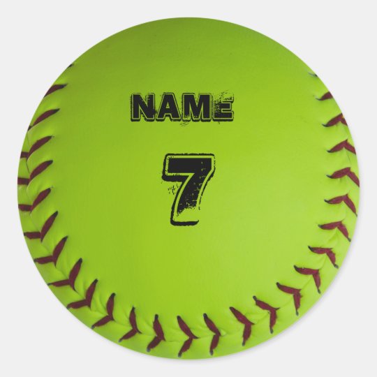 Personalized softball sticker | Zazzle.com