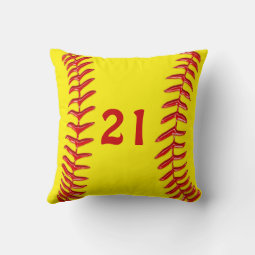 Personalized Softball Team Gifts, Softball Pillows | Zazzle