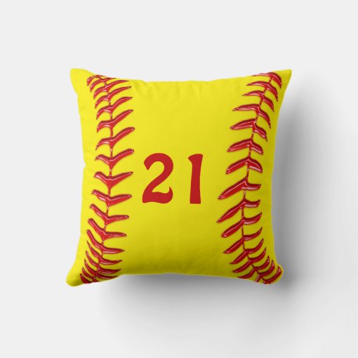 Personalized Softball Team Gifts, Softball Pillows | Zazzle