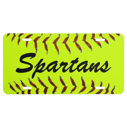 Personalized Softball Team Name License Plate | Zazzle.com