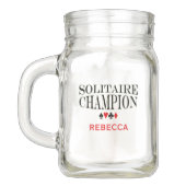 Personalized Solitaire Champion Mason Jar | Zazzle