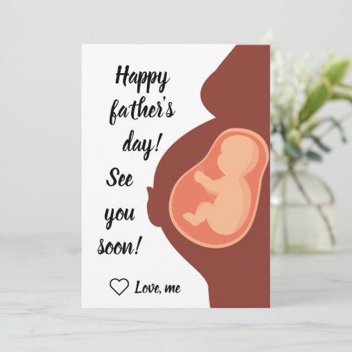 Personalized Soon to be Dad, Happy Father's Day Holiday Card | Zazzle