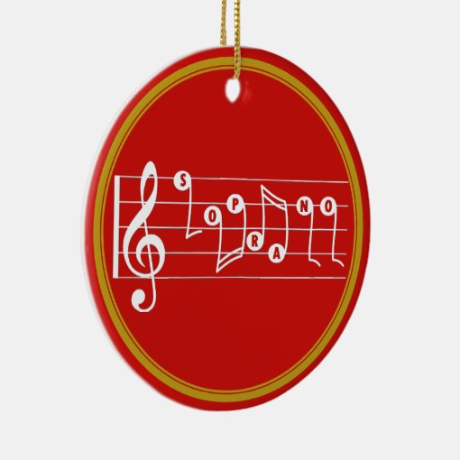 Personalized Soprano Singer Musical Ceramic Ornament | Zazzle