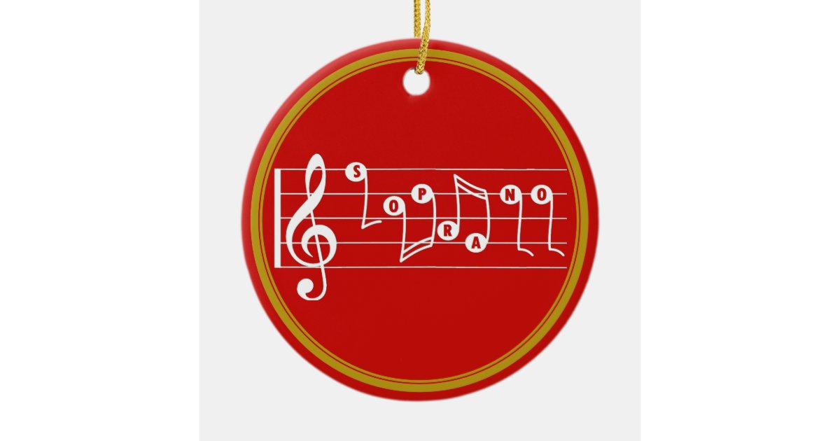 Personalized Soprano Singer Musical Ceramic Ornament | Zazzle