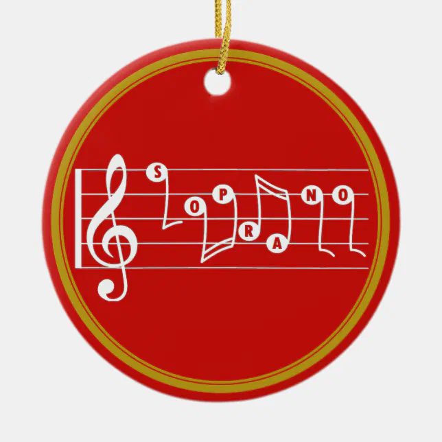 Personalized Soprano Singer Musical Ceramic Ornament | Zazzle