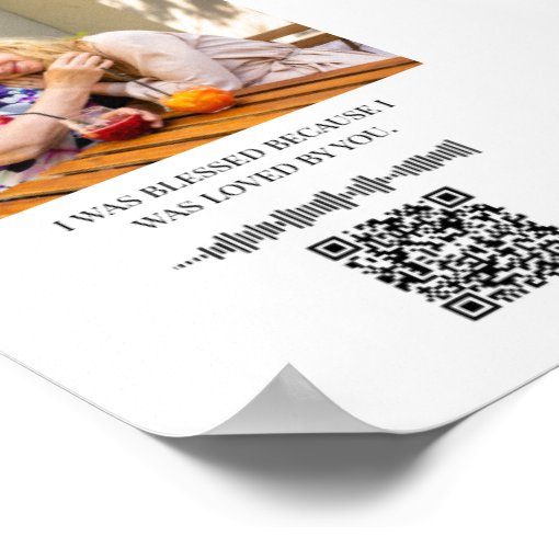 Personalized Soundwave Art Qr Code Family Image Poster | Zazzle