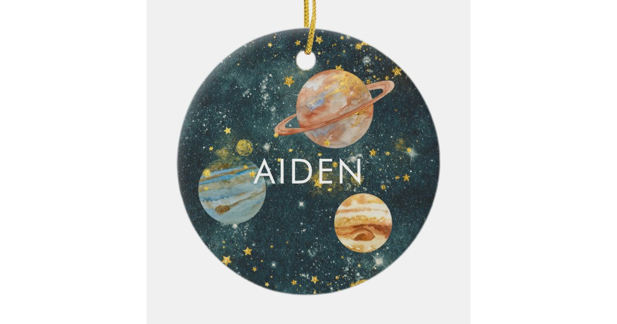 Personalized Space Ornament | Zazzle
