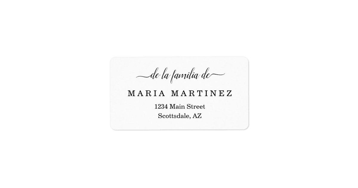Personalized Spanish Funeral Return Address Labels | Zazzle
