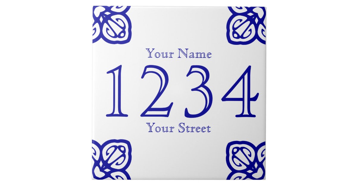 Personalized Spanish House Number Tile | Zazzle