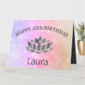 Personalized Sparkly 45th Birthday Card | Zazzle