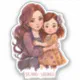 Personalized Sparkly Mother and Daughter Sticker | Zazzle