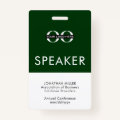 Personalized Speaker Badge Custom Text Logo | Zazzle