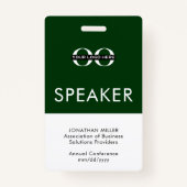 Personalized Speaker Badge Custom Text Logo | Zazzle