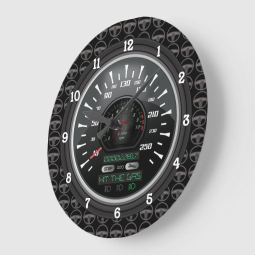Personalized Speedometer V.2 Large Clock | Zazzle