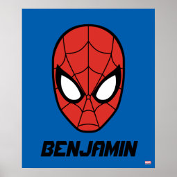 Personalized Spider-Man Head Icon Poster | Zazzle