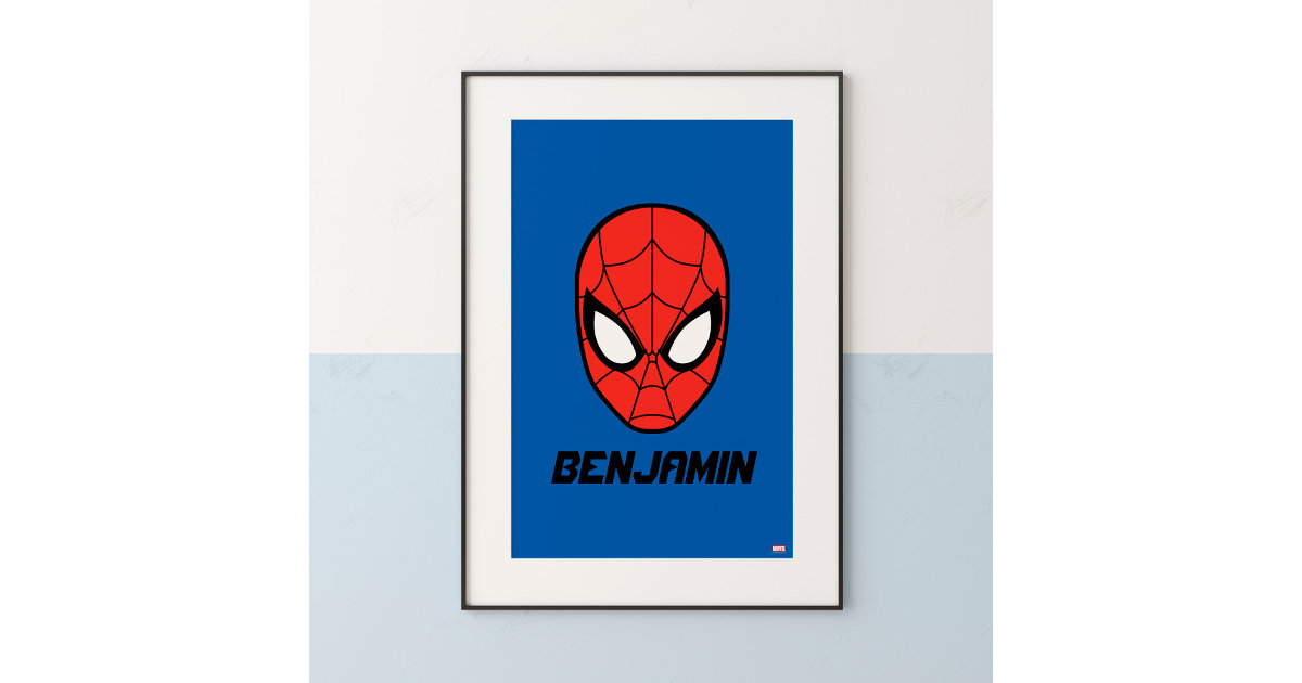 Personalized Spider-Man Head Icon Poster | Zazzle