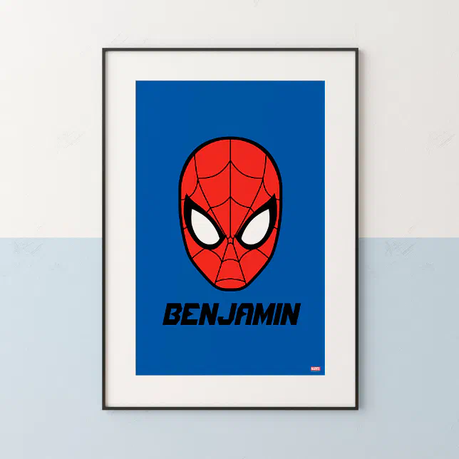 Personalized Spider-Man Head Icon Poster | Zazzle