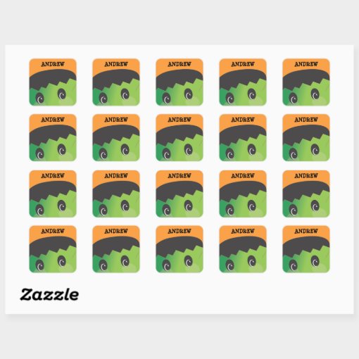 Personalized Spooky Monster Halloween Sticker | Zazzle