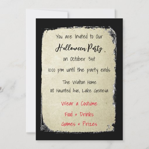 Personalized Spooky Witch Halloween Party Invitation | Zazzle