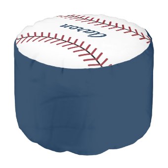 Personalized Sports Baseball Pillow Ottoman Pouf | Zazzle