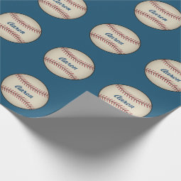 Personalized Sports Baseball Wrapping Paper | Zazzle