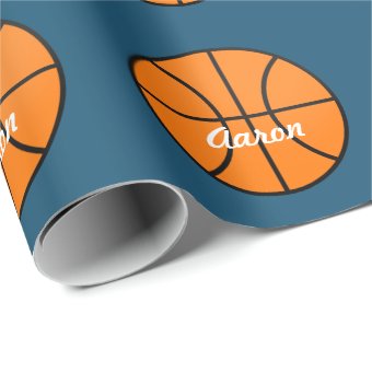 Personalized Sports Basketball Wrapping Paper | Zazzle