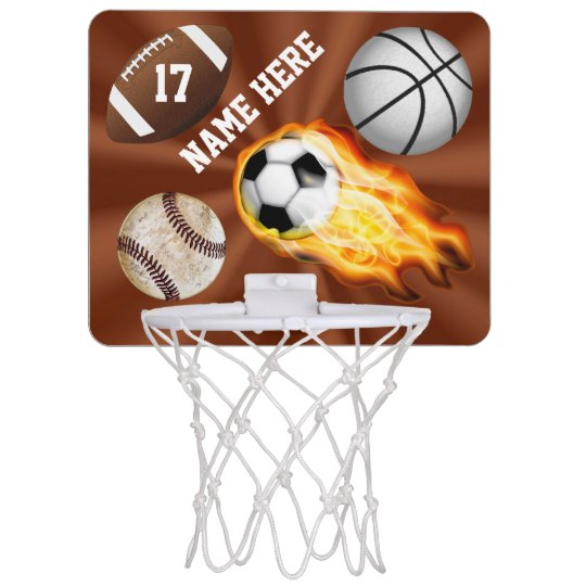 Personalized Sports Gifts for Kids Mini Hoop | Zazzle.com