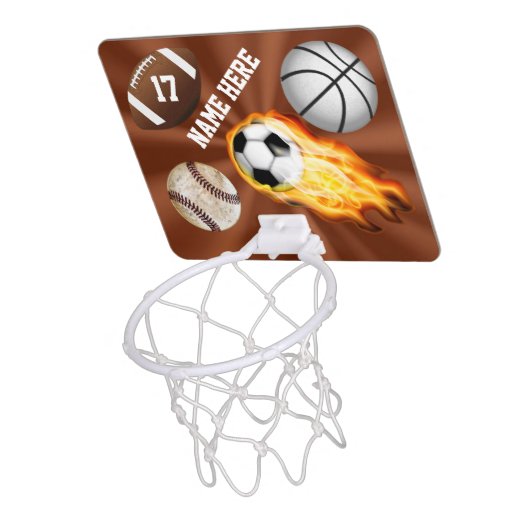 Personalized Sports Gifts for Kids Mini Hoop | Zazzle