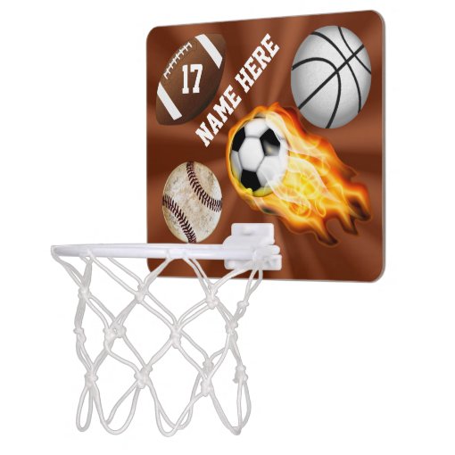 Personalized Sports Gifts for Kids Mini Hoop | Zazzle
