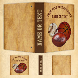 Personalized Sports Photo Album Binder, Your Text 3 Ring Binder | Zazzle