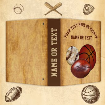 Personalized Sports Photo Album Binder, Your Text 3 Ring Binder | Zazzle