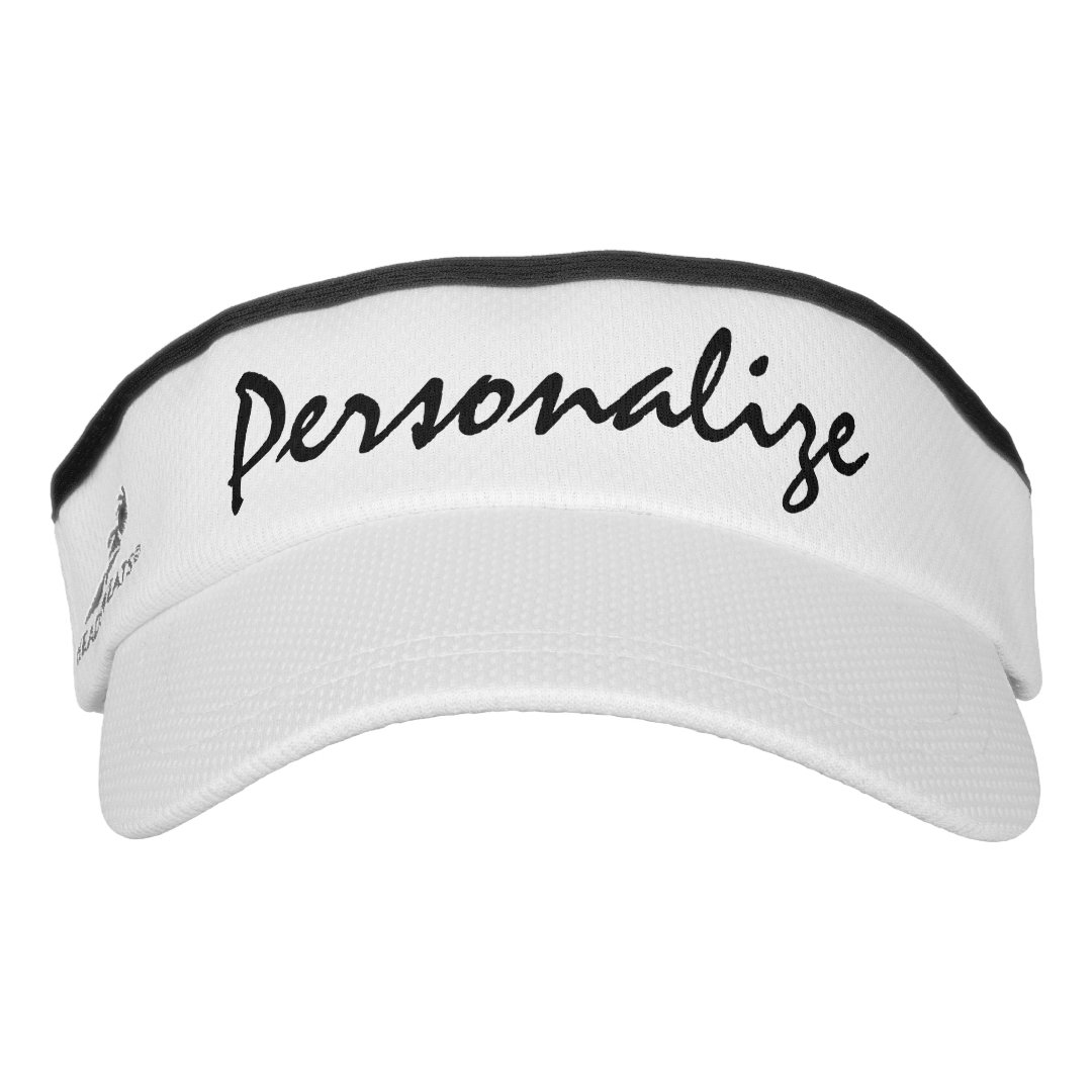 Personalized sports sun visor for men and women | Zazzle