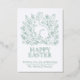 Personalized Spring Easter Bunny Green Floral Letterpress Photo Cards ...