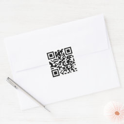 Personalized square qr code sticker | Zazzle