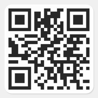 Personalized square qr code sticker | Zazzle