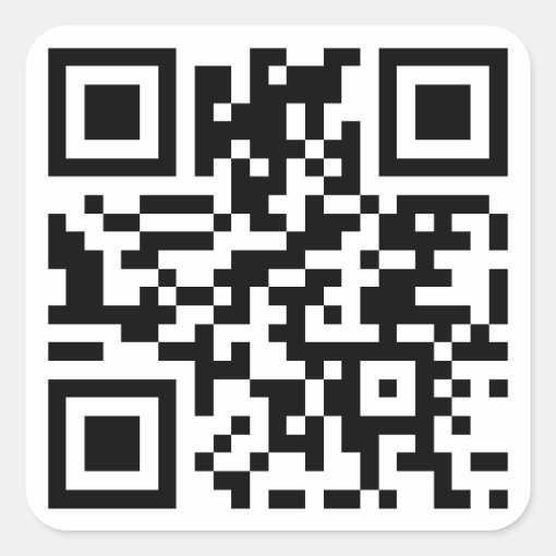 Personalized square qr code sticker | Zazzle
