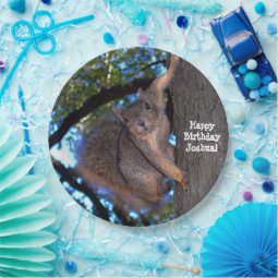 Personalized Squirrel Paper Plates | Zazzle