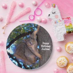 Personalized Squirrel Paper Plates | Zazzle