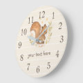 Personalized Squirrel Wall Clock | Zazzle