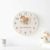 Personalized Squirrel Wall Clock | Zazzle
