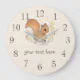 Personalized Squirrel Wall Clock | Zazzle