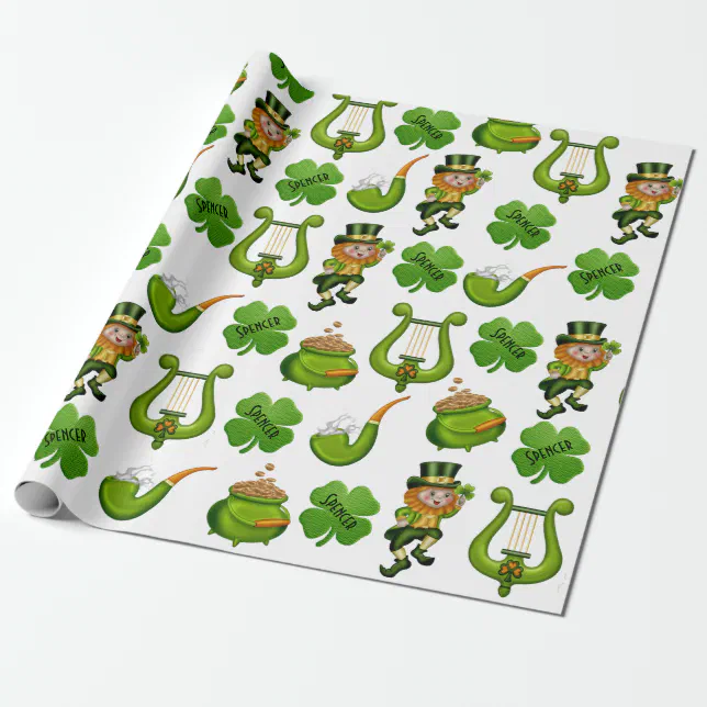 Personalized St. Patrick's Day Wrapping Paper | Zazzle