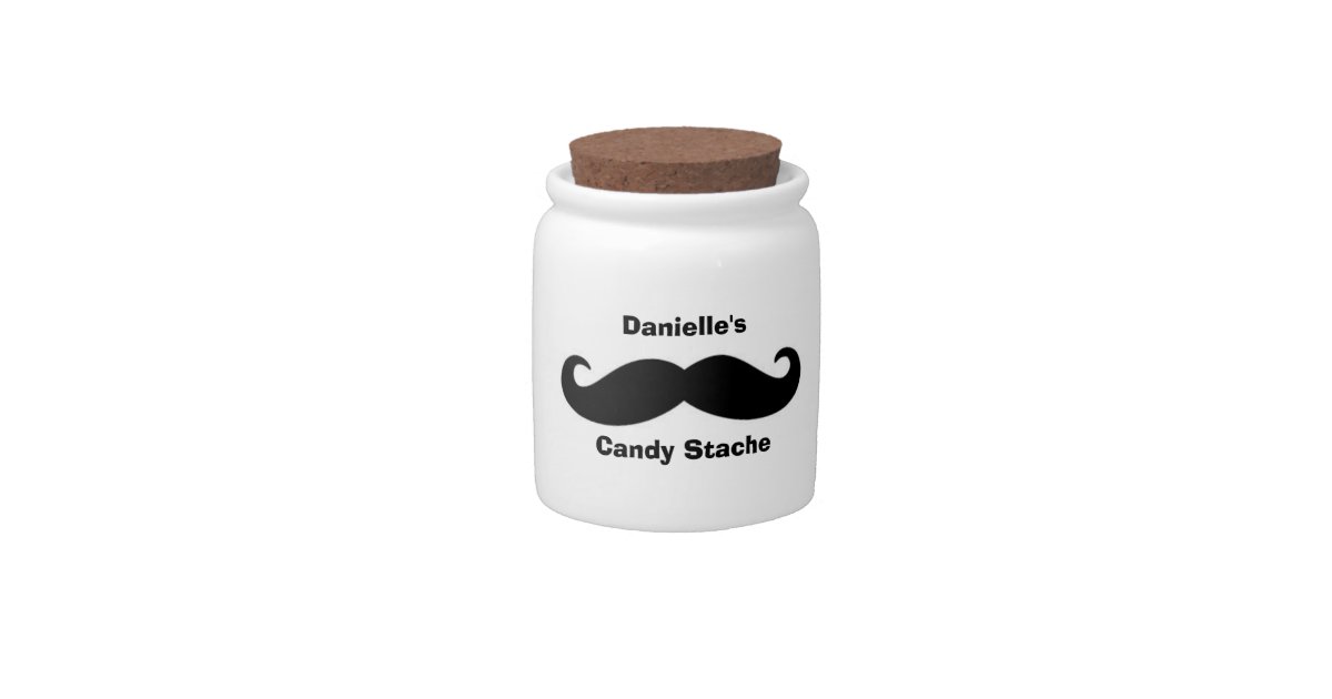 Personalized "Stache" Jar | Zazzle