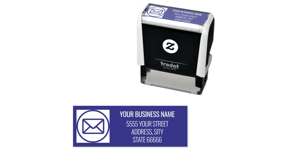 Personalized Stamp Custom Name Address Your Colors | Zazzle